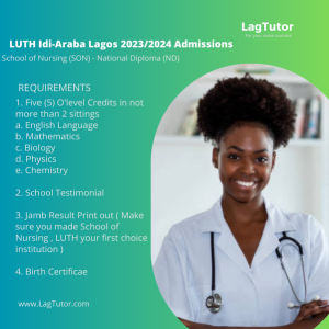 Lagos University Teaching Hospital Idi-Araba, Lagos 2023-2024 ...